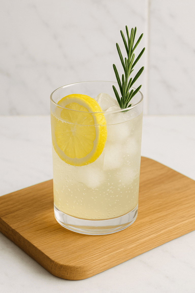 Citrus Rosemary Tonic Mocktail - sippinsimple.com
